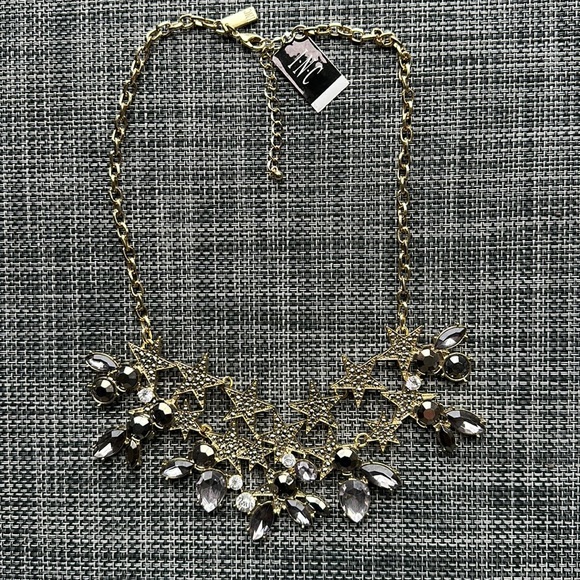Source Unknown | Jewelry | Rhinestone Stars And Gray Jewels Gold Chain ...